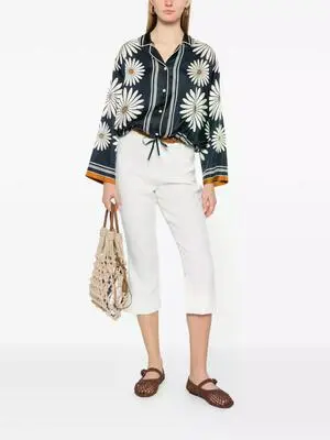 Sandro Floral-print Silk Shirt