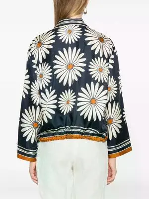 Sandro Floral-print Silk Shirt