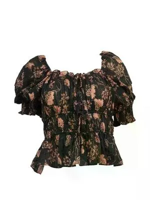 Ulla Johnson Gathered Printed Blouse