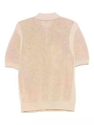 FURSAC Pocket Openwork Polo Shirt