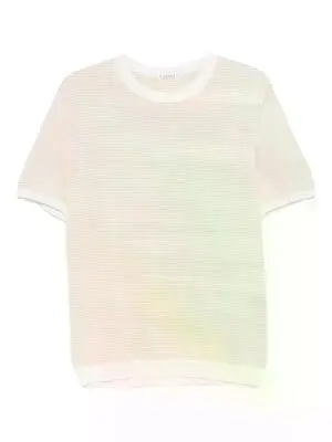 FURSAC Striped Cotton T-shirt - Neutrals