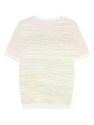 FURSAC Striped Cotton T-shirt - Neutrals