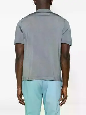 Sandro Knitted Polo With Zip Collar - Grey