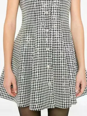 Sandro Sequin-embellished Houndstooth Dress