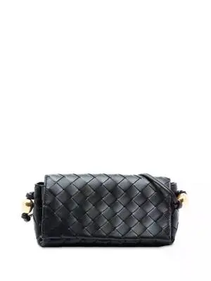 Bottega Veneta Nappa Intrecciato Pouch On Strap Crossbody Bag - Black