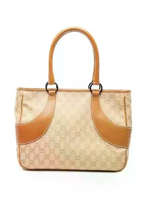 Gucci Gg Canvas Tote Bag - Brown