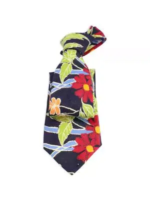 Polo Ralph Lauren Linen Floral-print Tie - Blue