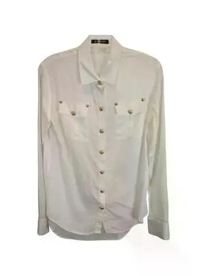 Balmain Gold Button Patch-pocket Shirt