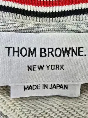 Thom Browne 4-bar Logo-patch Crew-neck Sweatshirt