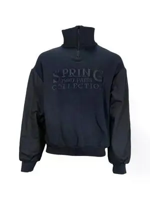 Balenciaga Embroidered Half-zipped Sweatshirt