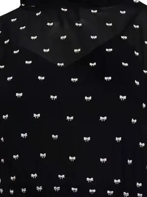 Maje Rythonoeud Bow-print Mini Dress