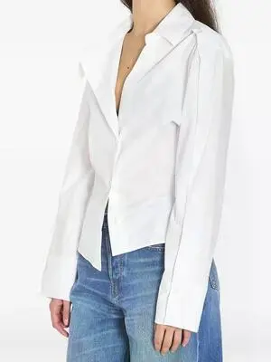 Attico Asymmetrical V-neck Shirt