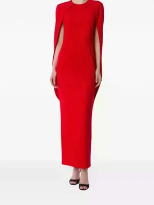 Alberta Ferretti Cape Maxi Dress