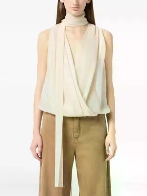 Blumarine Draped Top - Neutrals