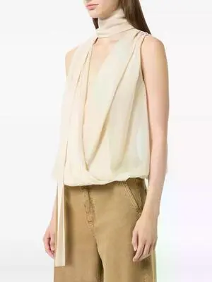 Blumarine Draped Top - Neutrals