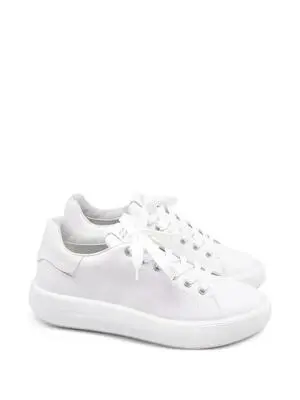 Women's Leather Lace-Up Sneakers