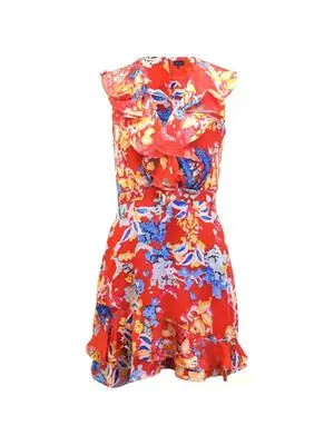 Saloni Floral-print Ruffled Mini Dress