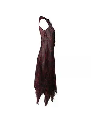 Versace Zebra-print Pleated Midi Dress