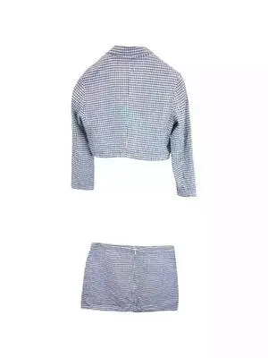 REFORMATION Elton Gingham-check Cropped Blazer