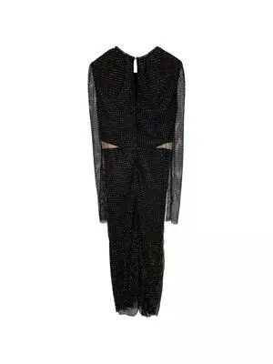 SELF-PORTRAIT Diamante Mesh Cut-out Dress