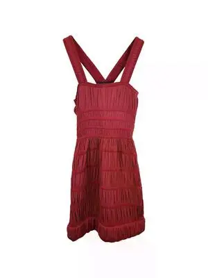 Alaïa Square-neck Smocked Dress