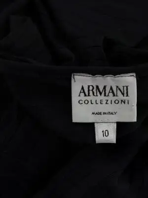 Emporio Armani Striped V-neck T-shirt - Black
