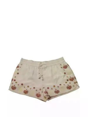 Rachel Zoe Stephanie Embroidered Drawstring Shorts