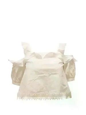 NICHOLAS Cold-shoulder Ruffle Top
