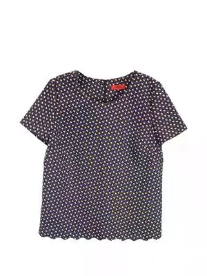 BOSS Graphic Scalloped Top