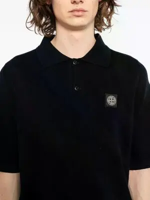 Stone Island Buttoned Cotton Polo Shirt