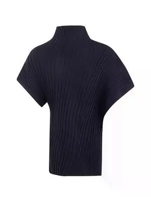 Issey Miyake Ribbed High-neck Top