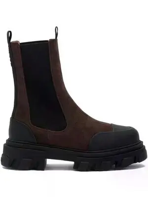 GANNI Lug-sole Toe-cap Boots