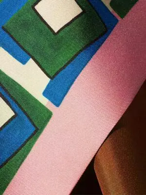 Miu Miu Printed Silk Scarf - Multicolour