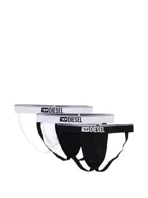 DIESEL Logo-waistband Briefs - White
