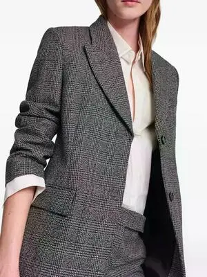 Dorothee Schumacher Glen Plaid Peak-lapel Blazer