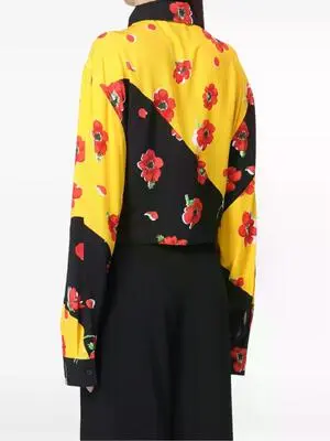 Moschino Floral Print Drawstring Shirt