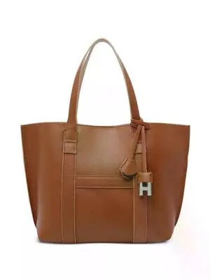 Hogan Leather Tote Bag - Brown