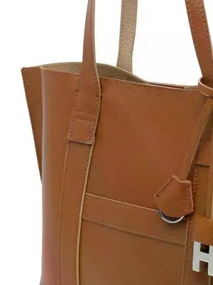 Hogan Leather Tote Bag - Brown