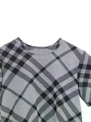 Burberry Checked Crew-neck T-shirt