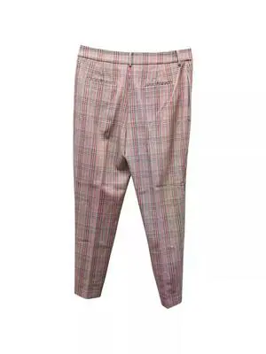 Iris & Ink Plaid Straight-leg Trousers