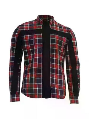 Givenchy Cross-inset Plaid Shirt