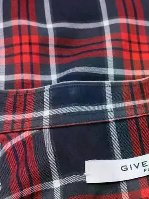 Givenchy Cross-inset Plaid Shirt