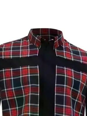 Givenchy Cross-inset Plaid Shirt
