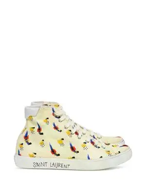 Saint Laurent Mid-top Printed Sneakers