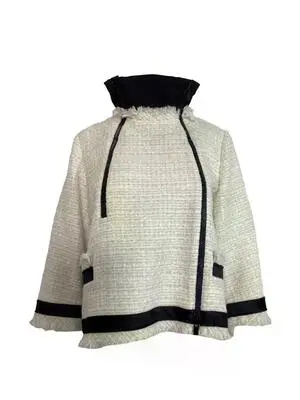 Sacai Double-zipped Tweed Jacket