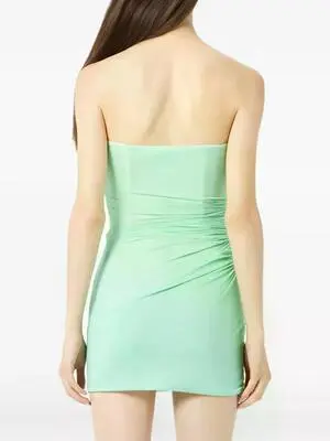 Blumarine Twisted Strapless Jersey Dress - Blue