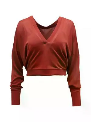 DION LEE V-neck Long-sleeve Top