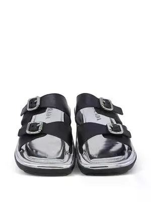 Prada Buckled Flat Sandals