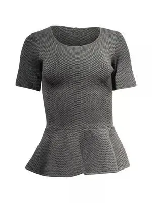 Sandro Peplum Knitted Blouse