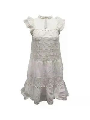 Ulla Johnson Eyelet Ruffle Mini Dress